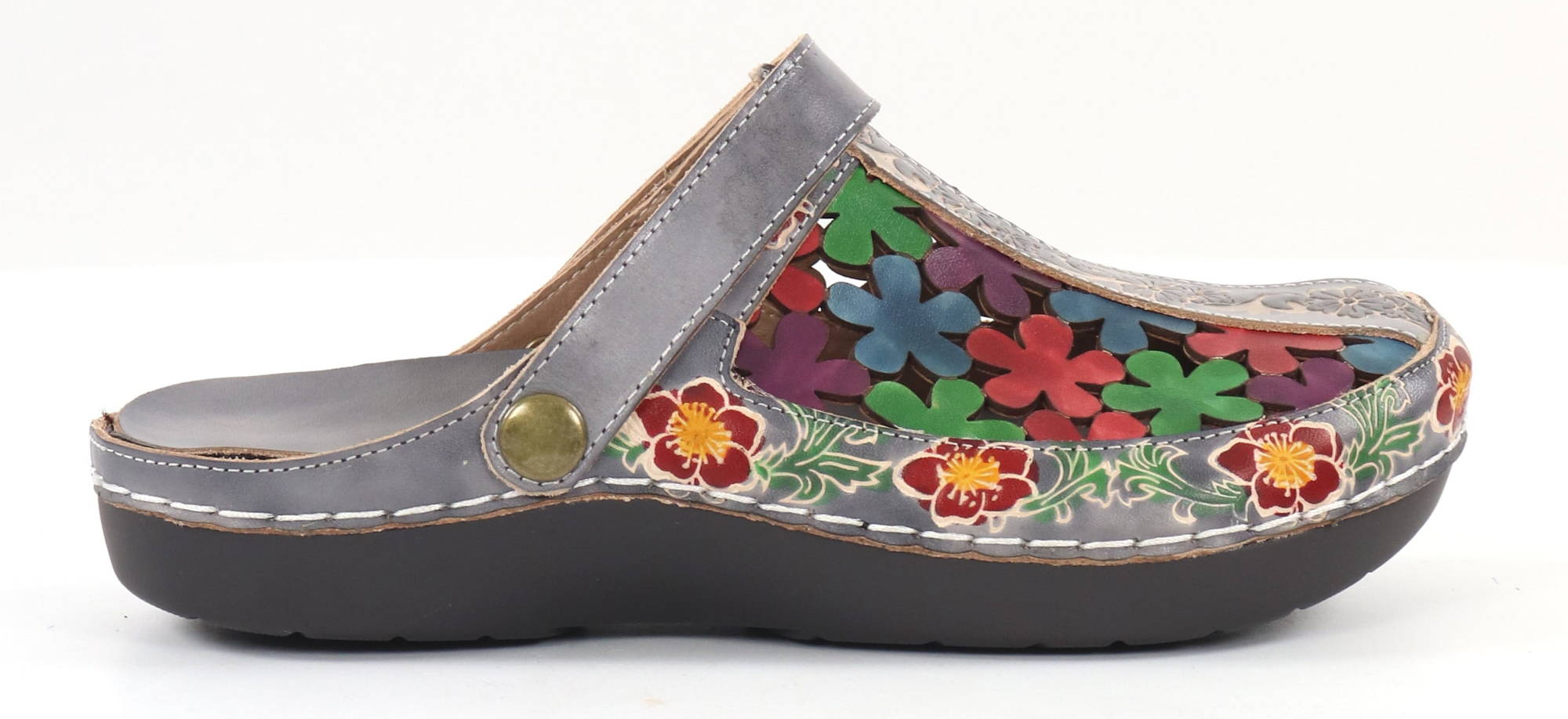 Laura Vita dam Slip-ins i läder Voisin grå - Stilettoshop.se webbutik