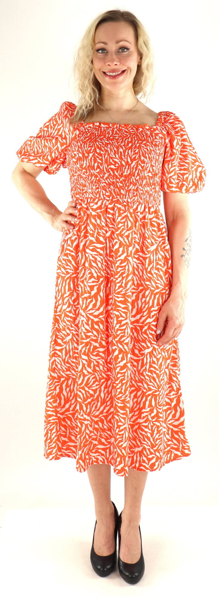 Vila Klänning Sille tigerilly/Arla - Stilettoshop.se webbutik