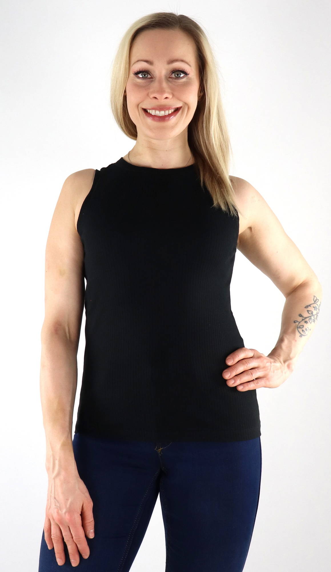 Vero Moda elastisk dam topp Lavendel svart - Stilettoshop.se webbutik