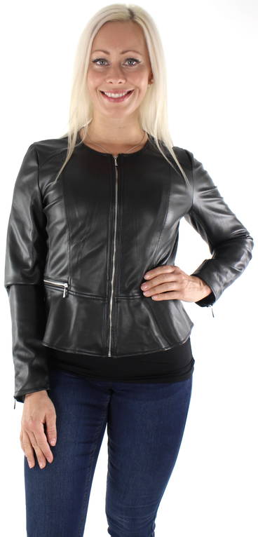 Only Jacka Jenny faux svart - Stilettoshop.se webbutik