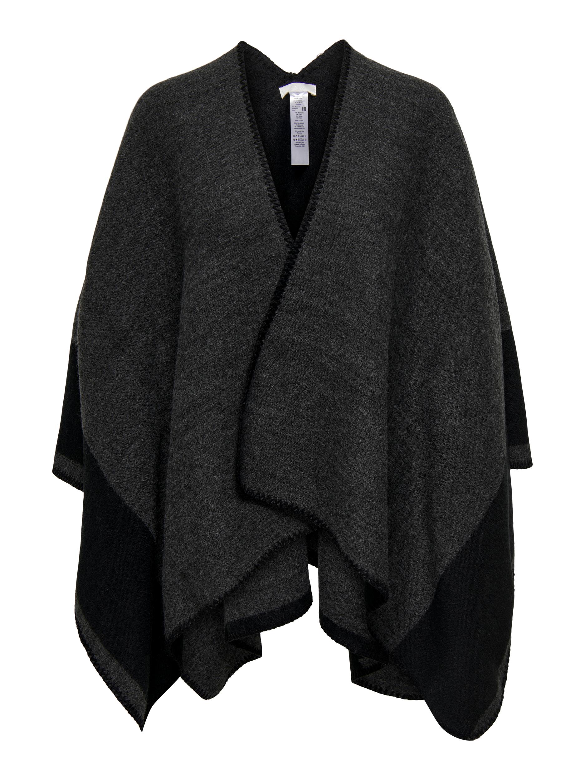 Only Carmakoma Verika poncho mörkgrå - Stilettoshop.se webbutik