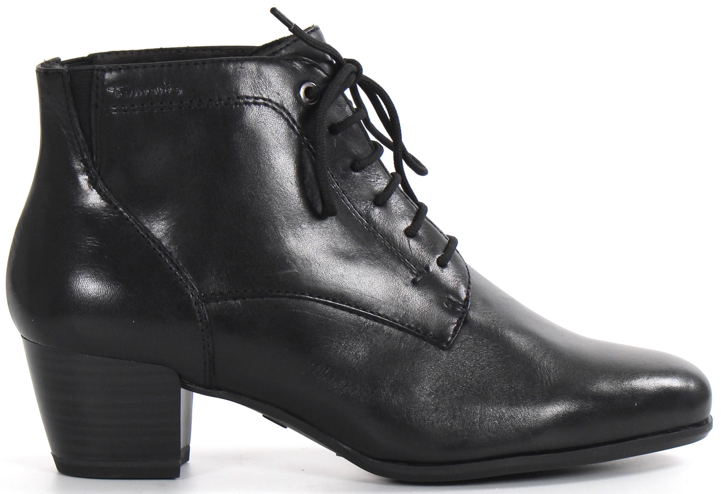 Tamaris Stövletter i läder 25115-25 svart - Stilettoshop.se webbutik